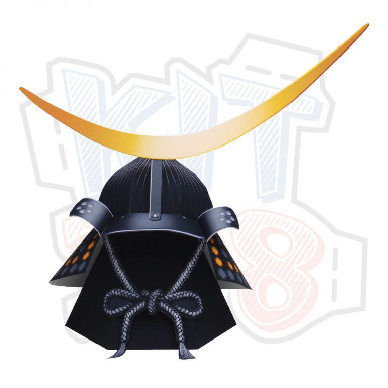 Mô hình giấy Mũ Samurai 62-Plate Kabuto with Crescent Moon in Front ...