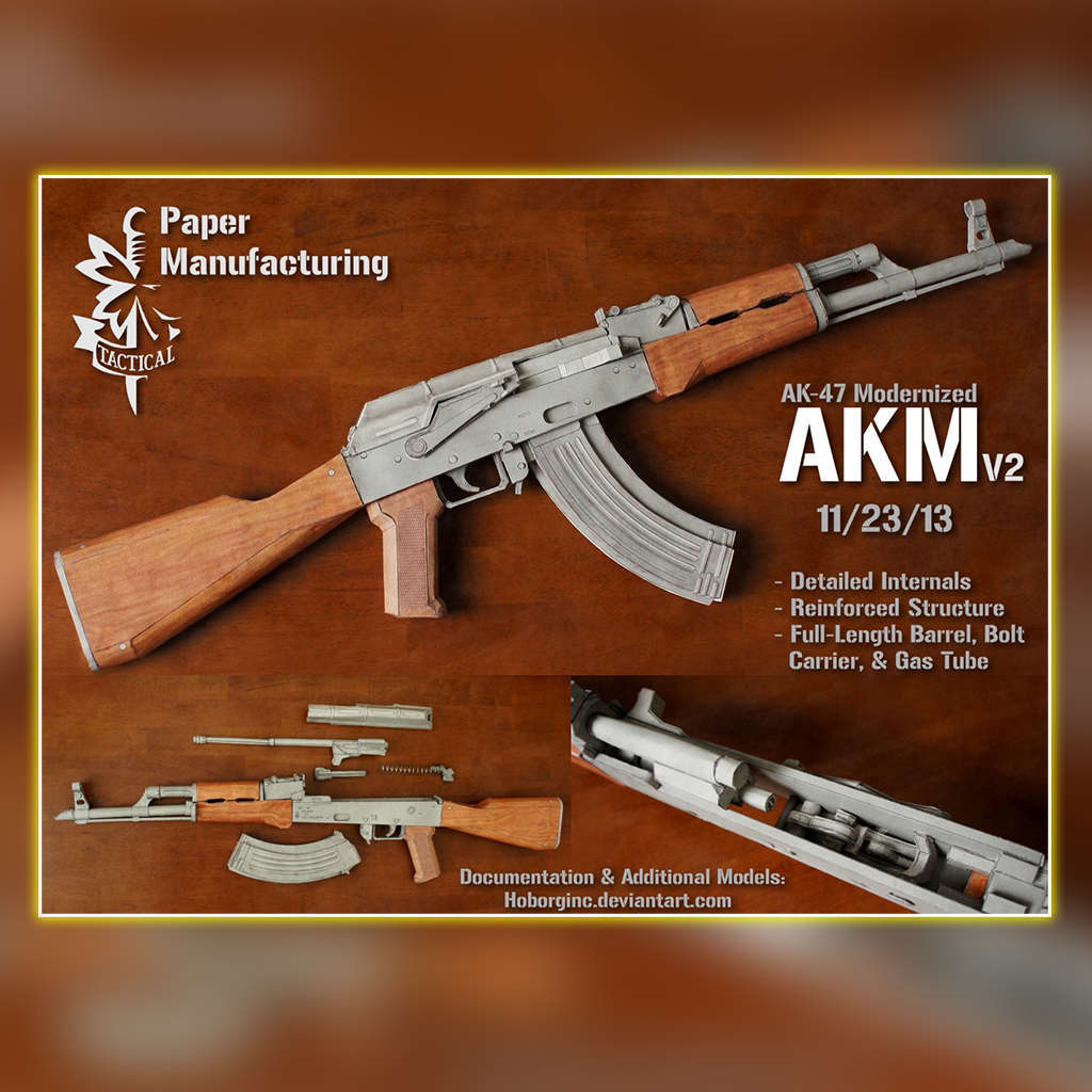 Mô hình giấy PM AKM (1:1) - Kit168.vn Shop Online mô hình giấy