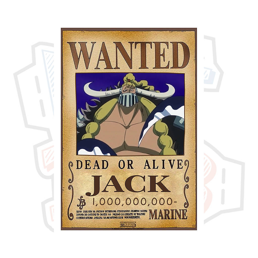 Mô hình giấy Poster truy nã Jack Hạn Hán - One Piece - Kit168 Shop mô ...