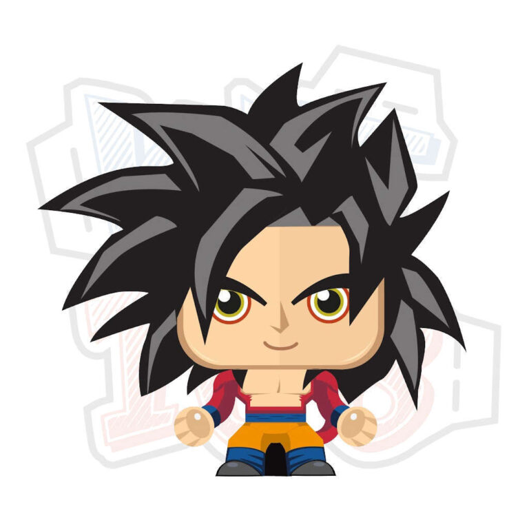 Mô hình giấy Chibi Goku Ssj4 Mini - Kit168 Shop mô hình giấy