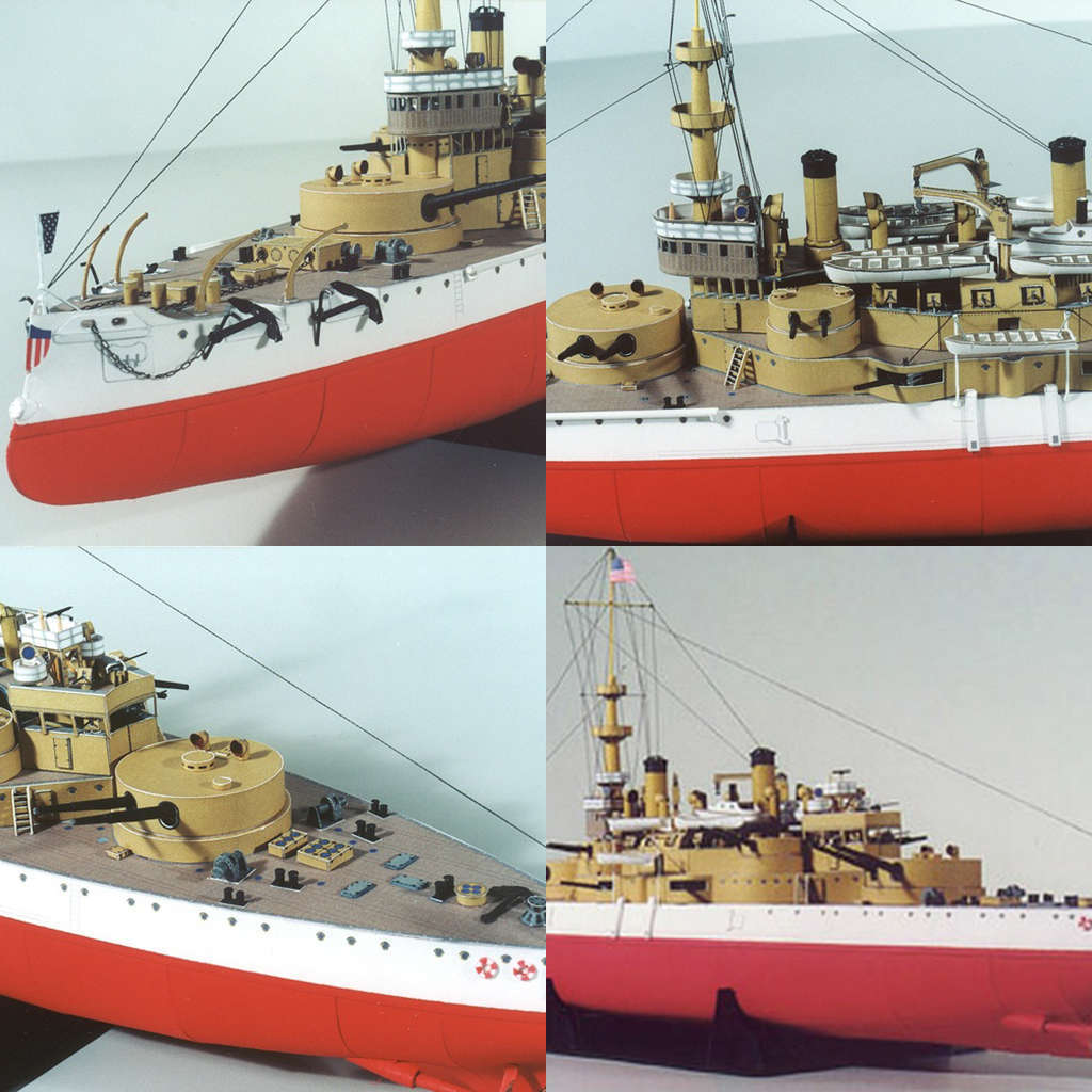 Mô hình giấy Oregon Battleship BB-3 (USS Oregon) - Kit168.vn Shop ...