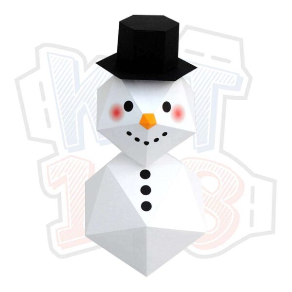 Mô hình giấy Geometric Snowman - Kit168 Shop mô hình giấy