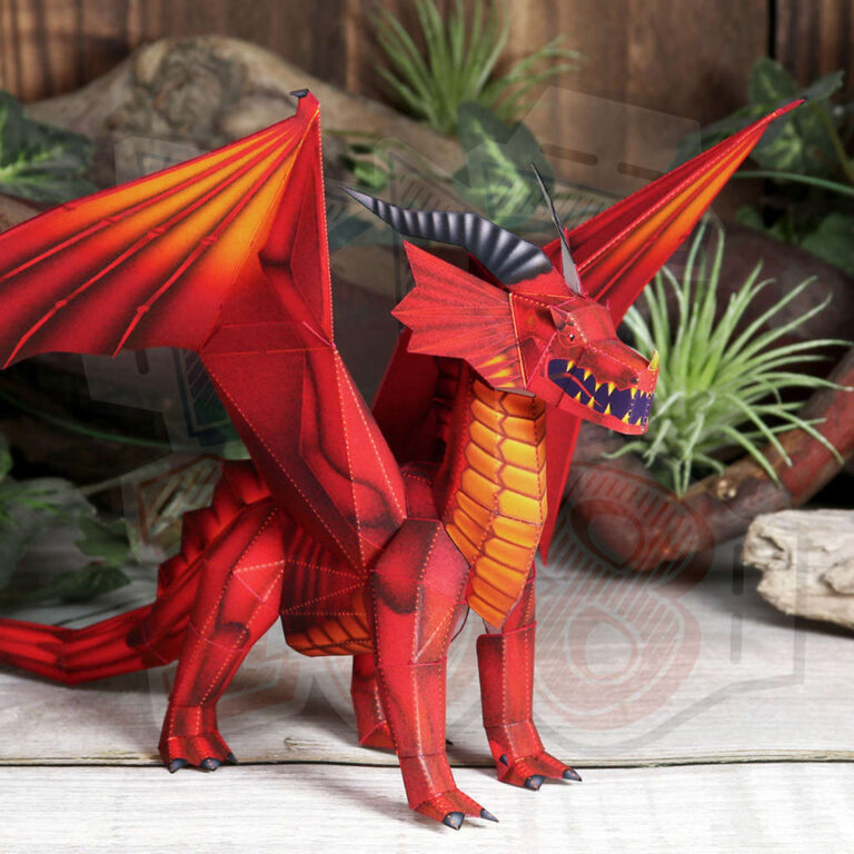 Mô hình giấy Red Dragon mini - Kit168 Shop mô hình giấy