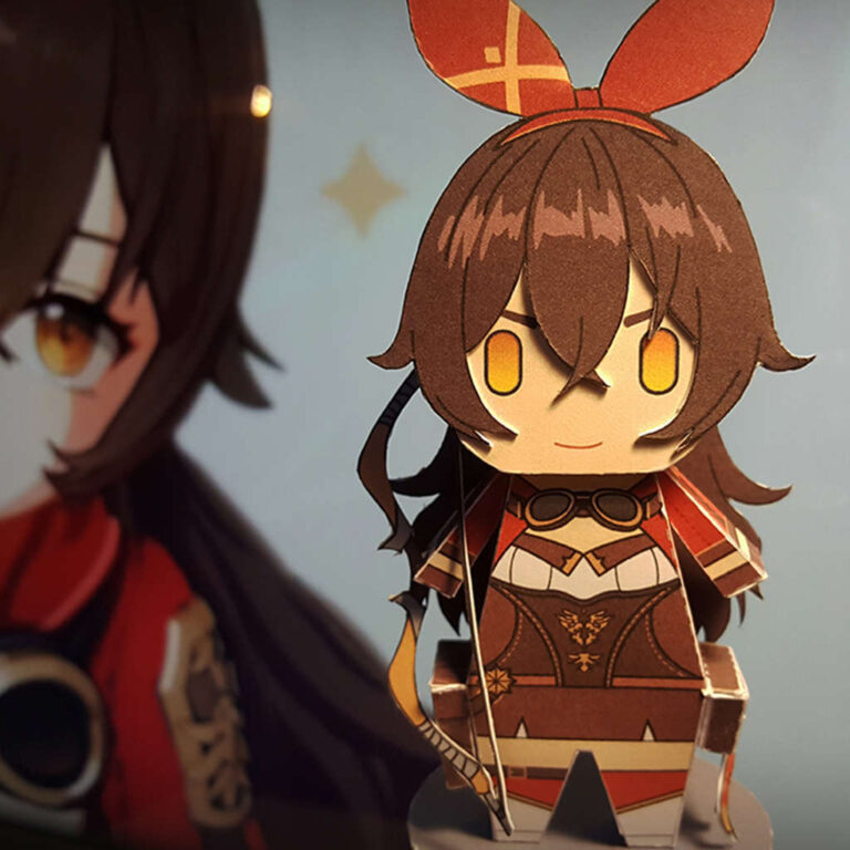 Mô hình giấy Chibi Amber - Genshin Impact - Kit168 Shop mô hình giấy