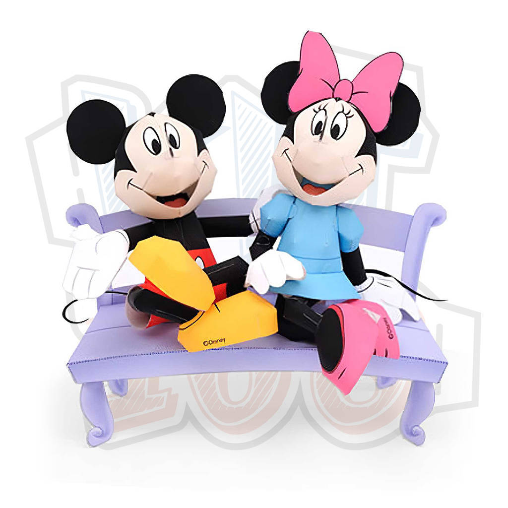 Mô hình giấy Mickey và Minnie - Kit168 Shop mô hình giấy