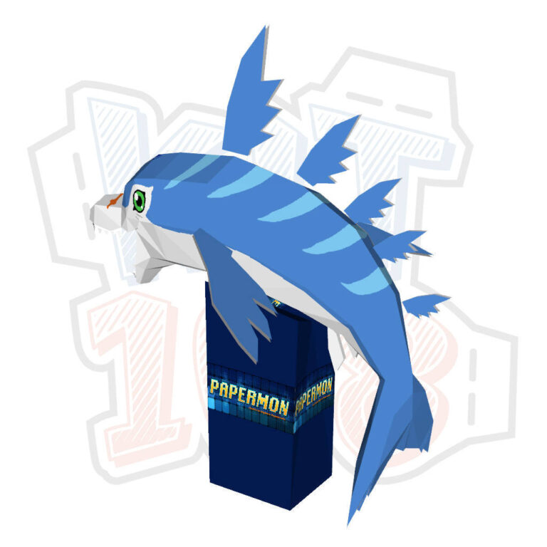 Mô hình giấy Digimon Dolphmon - Kit168 Shop mô hình giấy