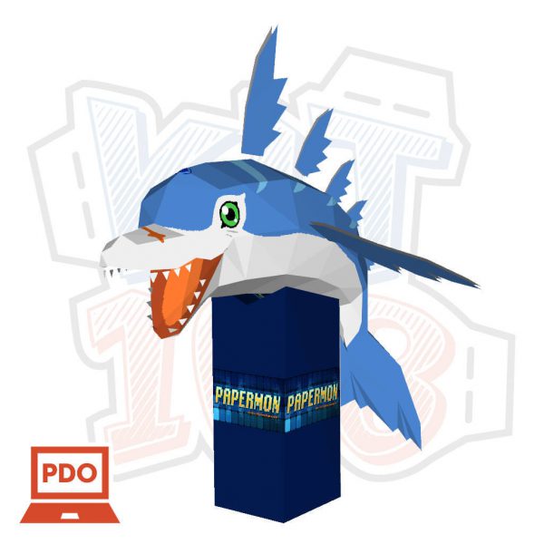 Mô hình giấy Digimon Dolphmon - Kit168 Shop mô hình giấy