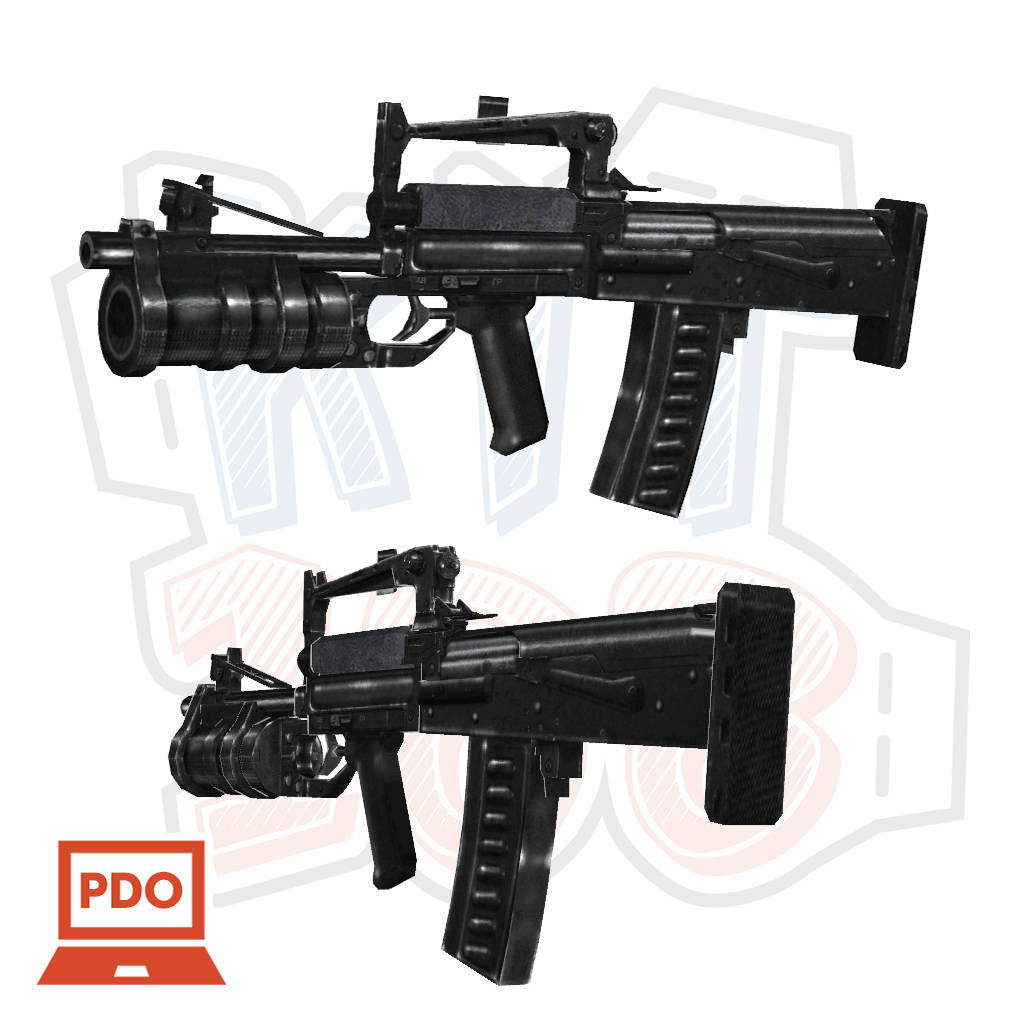 Mô hình giấy OTs-14 Groza Assault Rifle - Kit168 Shop mô hình giấy