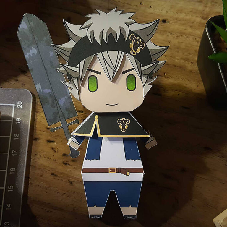 Mô hình giấy Chibi Asta - Black Clover - Kit168 Shop mô hình giấy