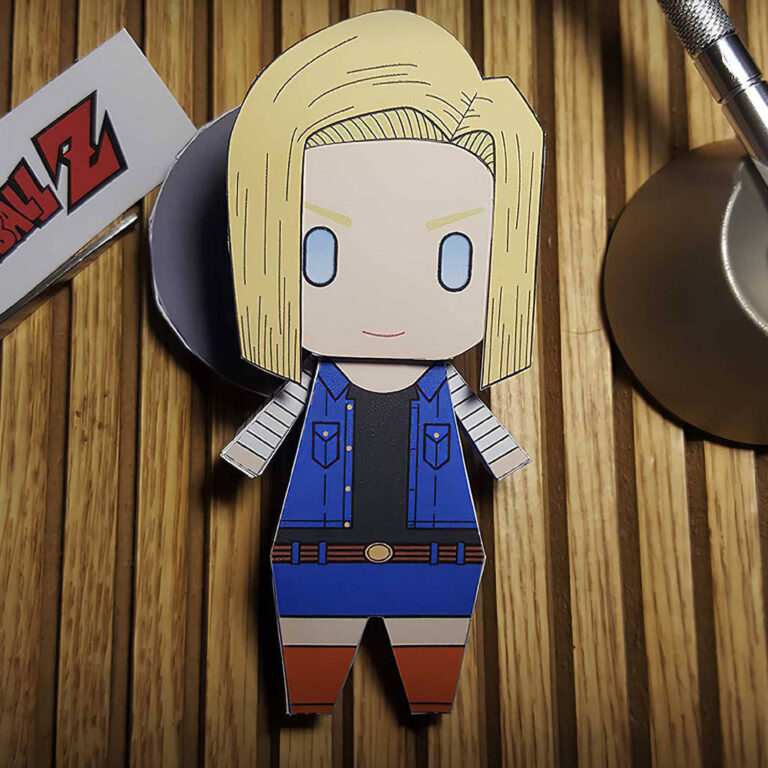Mô hình giấy Chibi Android 18 - Dragon Ball - Kit168 Shop mô hình giấy