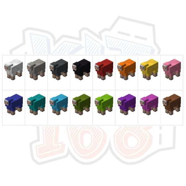 Mô hình giấy Sheep - Minecraft - Kit168 Shop mô hình giấy