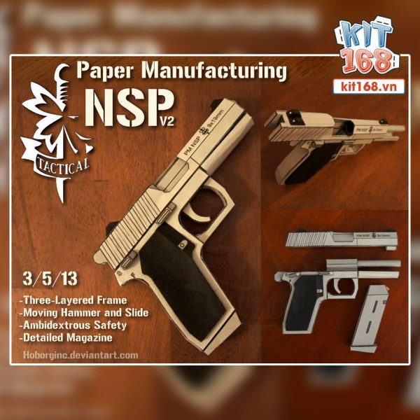 Mô hình giấy PM NSP V2 Inox - Kit168 Shop mô hình giấy