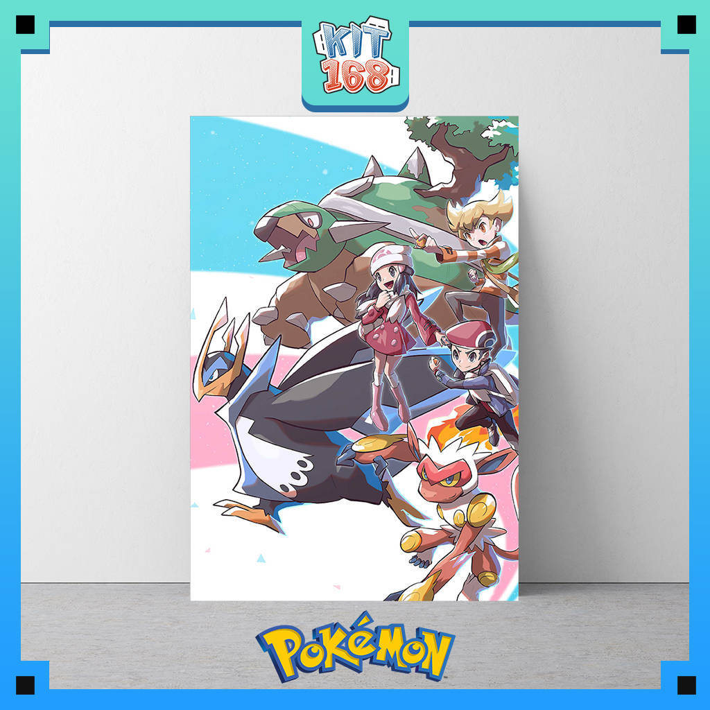 Mô hình giấy Poster Hình Bộ 3 Pokemon ver 2 (POSPIC-0104) - Kit168 Shop ...