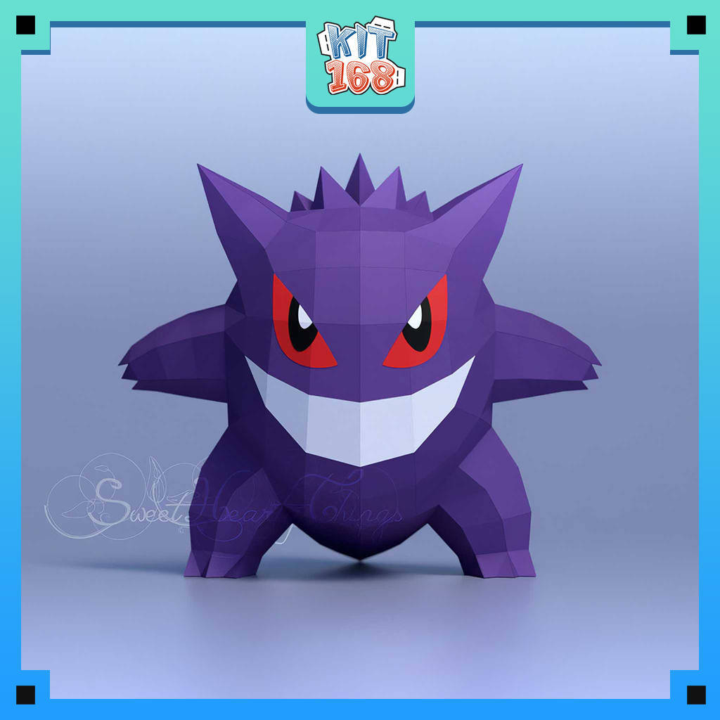 Mô hình giấy Pokémon Gengar ver 2 - Kit168 Shop mô hình giấy
