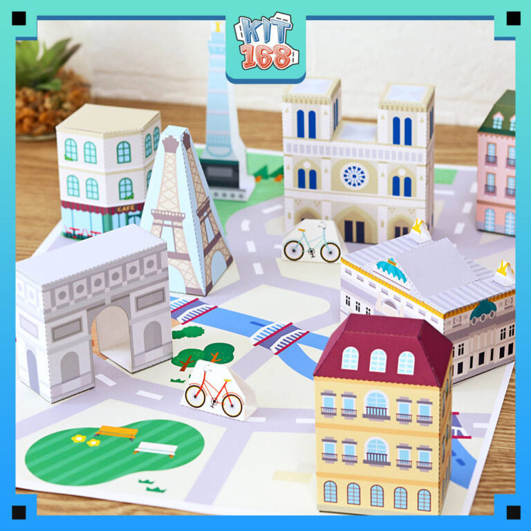 Mô hình giấy Thành phố mini Paris - Kit168 Shop mô hình giấy