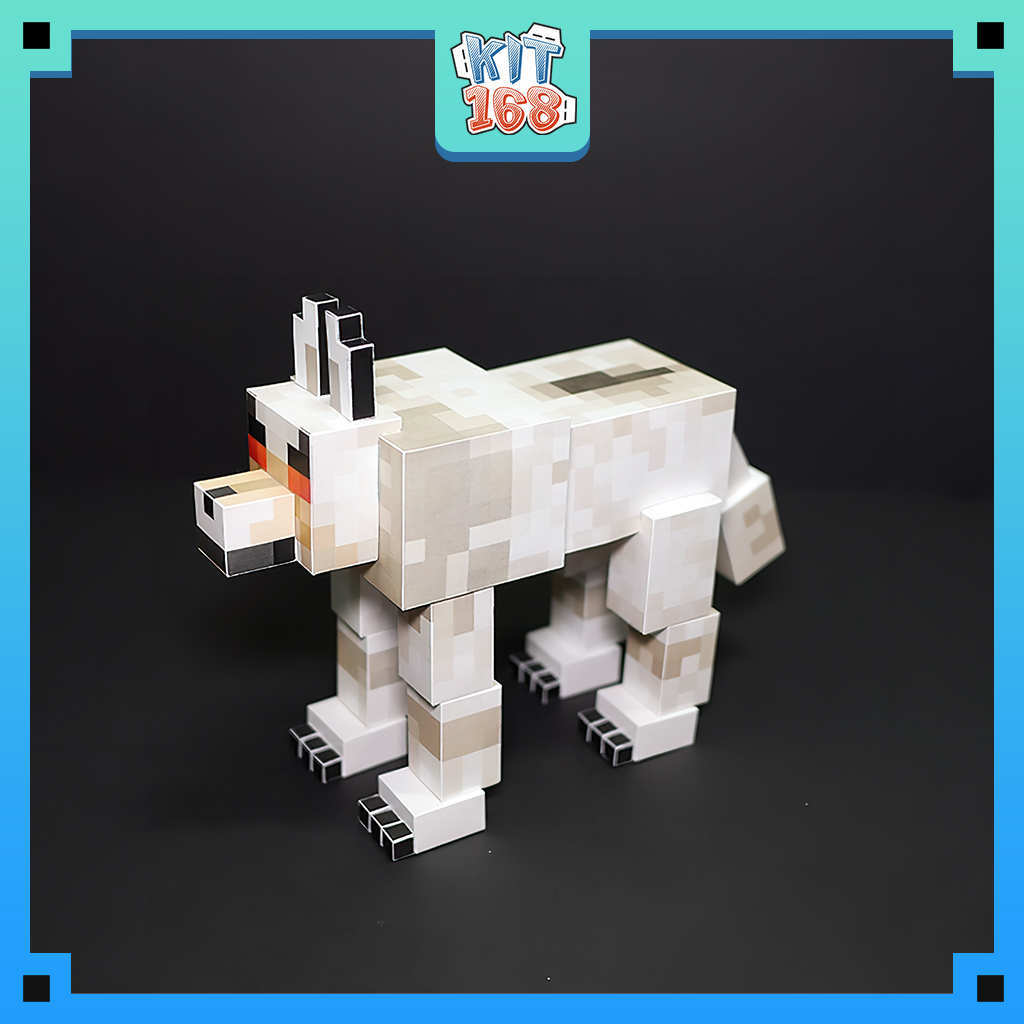 Mô hình giấy Mutant Wolves - Minecraft - Kit168 Shop mô hình giấy