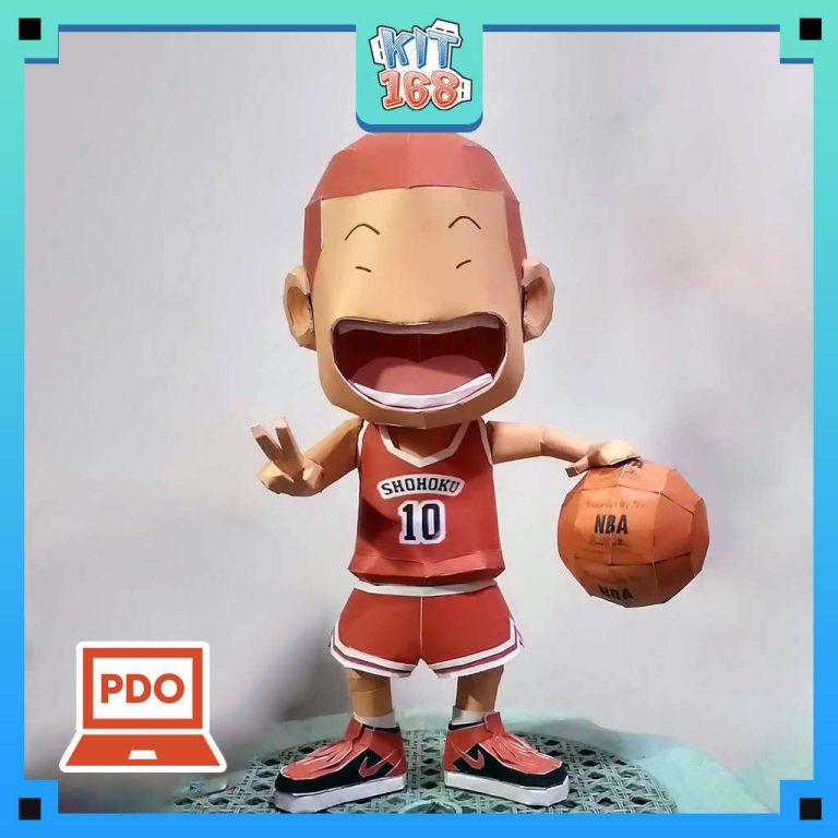 Mô hình giấy Chibi Hanamichi Sakuragi - Slam Dunk - Kit168 Shop mô hình ...