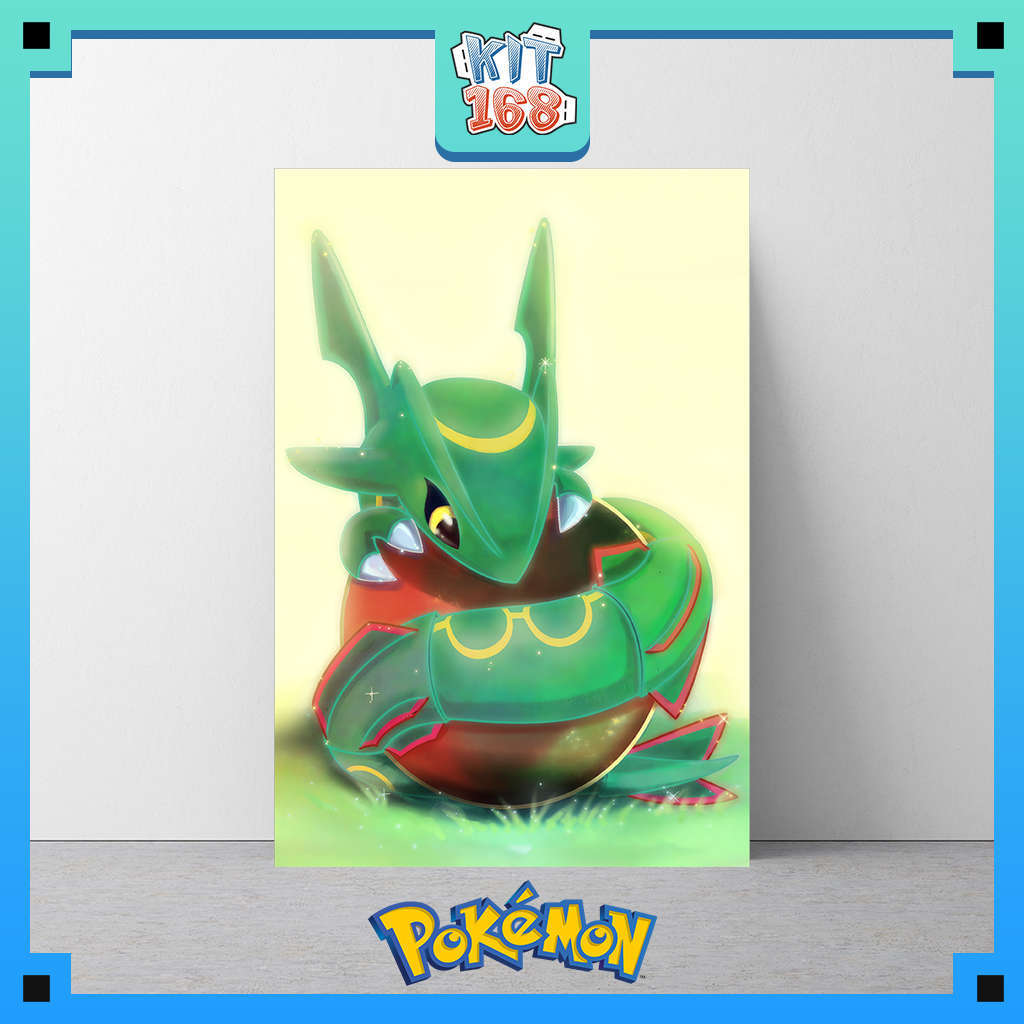 Mô hình giấy Poster Hình Pokemon Rayquaza (POSPIC-0183) - Kit168 Shop ...