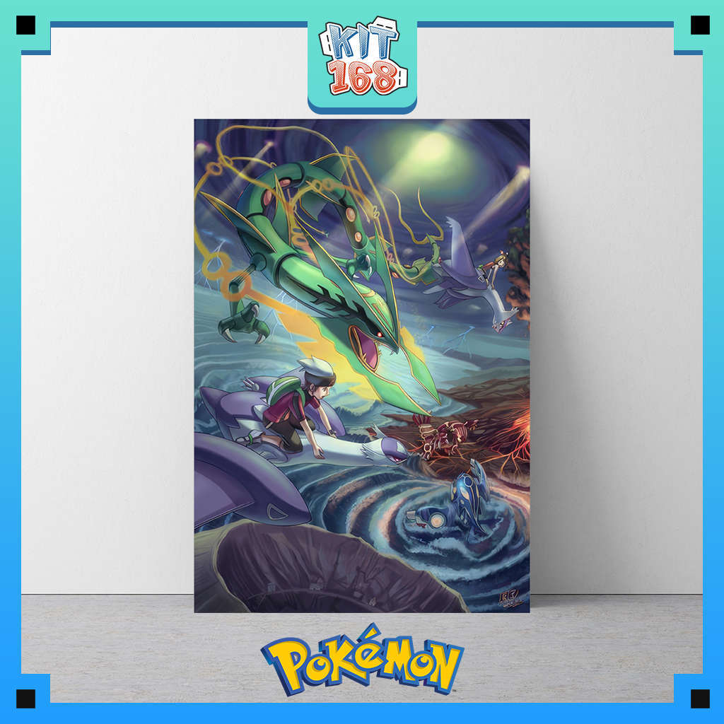 Mô hình giấy Poster Hình Pokemon Rayquaza (POSPIC-0188) - Kit168 Shop ...