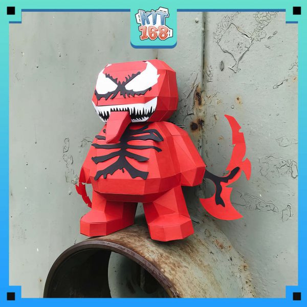 Mô hình giấy Chibi Carnage mập - Marvel - Kit168 Shop mô hình giấy
