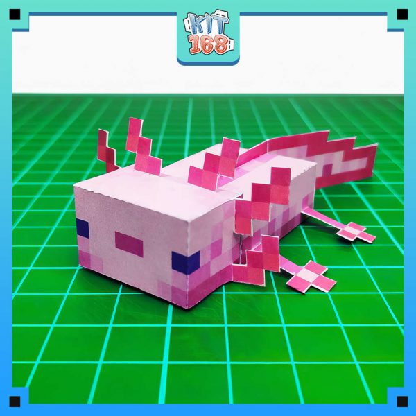 Mô hình giấy Axolotl - Minecraft - Kit168 Shop mô hình giấy