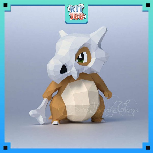 Mô hình giấy Pokemon Cubone Polygon - Kit168 Shop mô hình giấy
