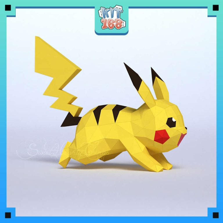Mô hình giấy Pokemon Pikachu Polygon ver 1 - Kit168 Shop mô hình giấy