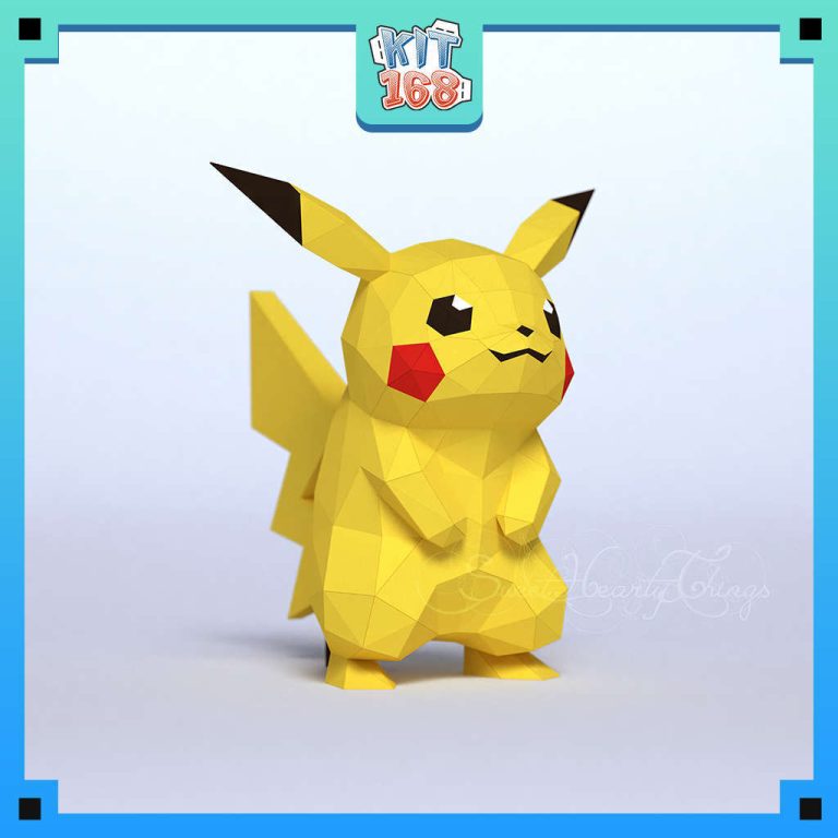 Mô hình giấy Pokemon Pikachu Polygon ver 2 - Kit168 Shop mô hình giấy