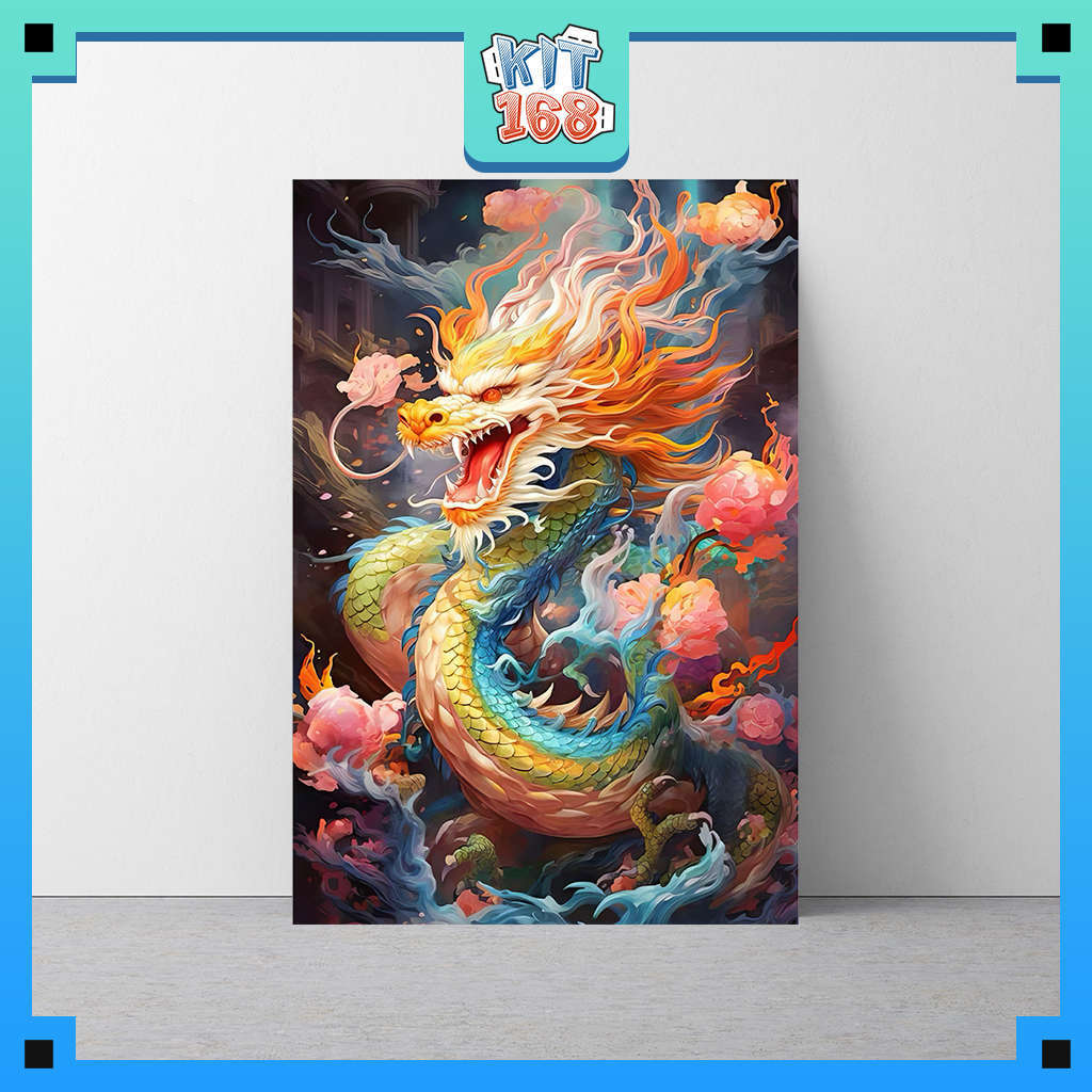 Mô hình giấy Poster Hình Rồng (POSPIC-0249) - Kit168 Shop mô hình giấy