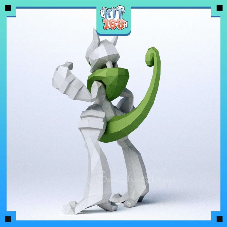 Mô hình giấy Pokemon Mega Mewtwo X Shiny polygon - Kit168 Shop mô hình giấy